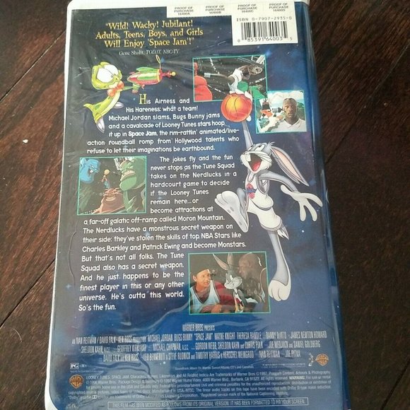 Space Jam | Media | Vintage Space Jam Vhs 996 Michael Jordan And Bugs ...